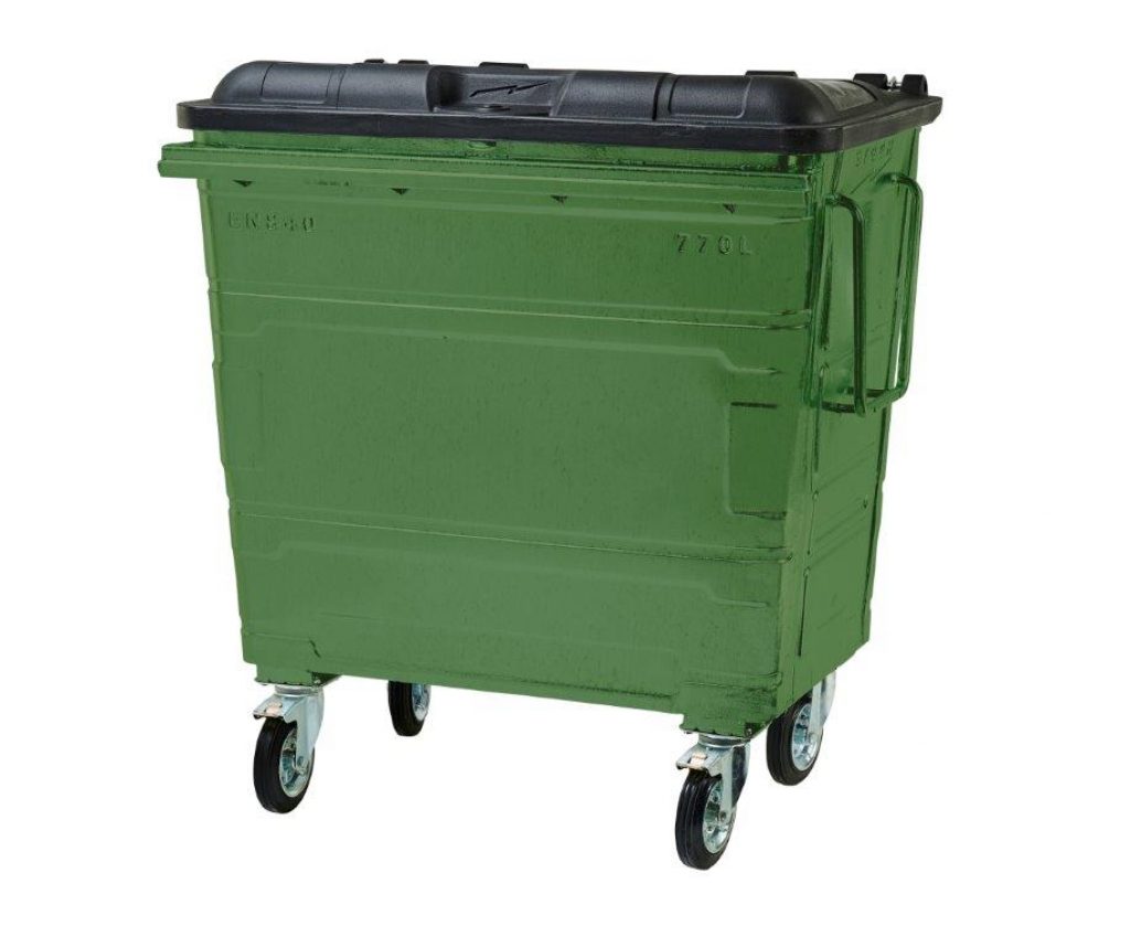 770L Steel Wheelie Bin - Green - INYDY