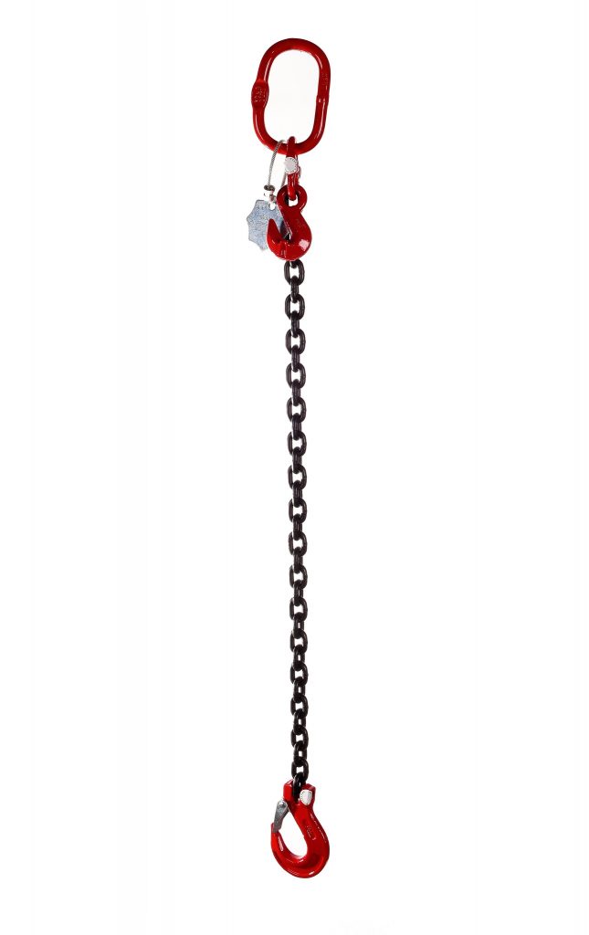 1 Leg 1.5 tonne 7mm Lifting Chain Sling with choice of length and hooks ...