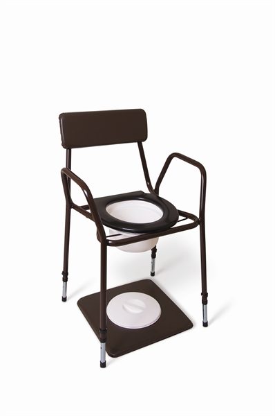 Stackable Commode - Adjustable Height & Fixed Arms - Tiacare - INYDY