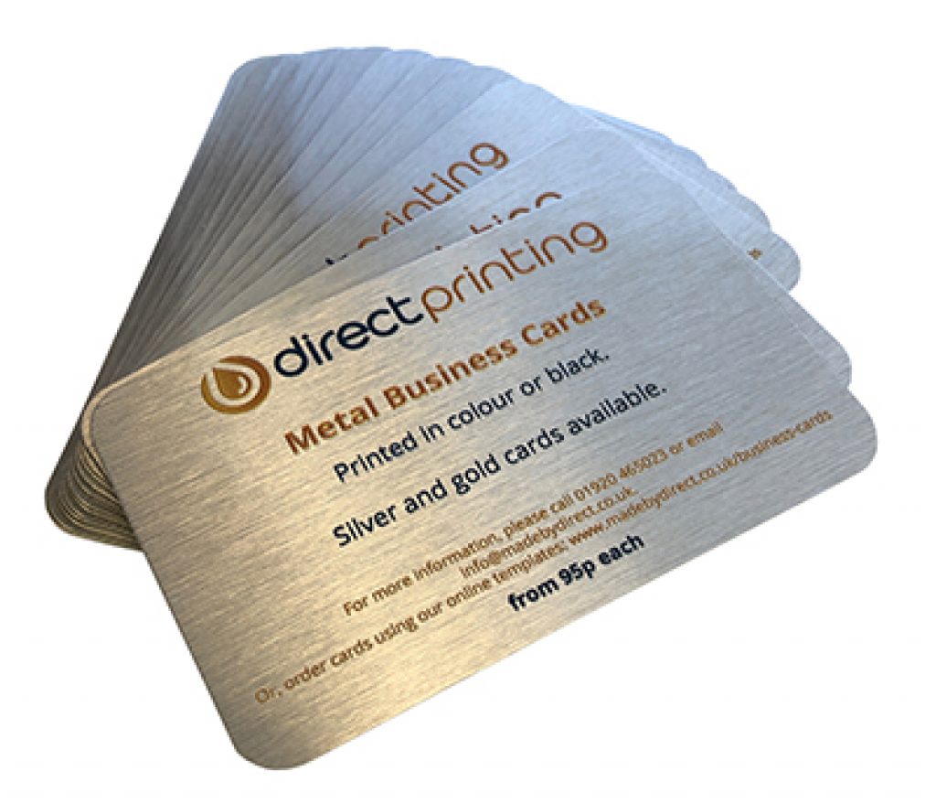 Aluminium Business Cards - Brushed Silver - Plastic Cards & Business ...