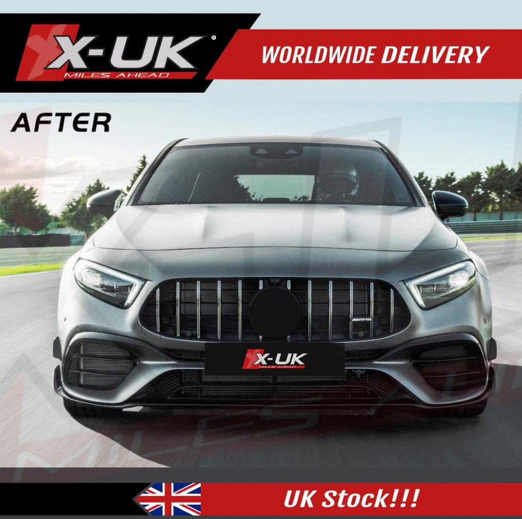 Mercedes A Class W177 A45S Style Body Kit And Gloss Black Aero Kit ...