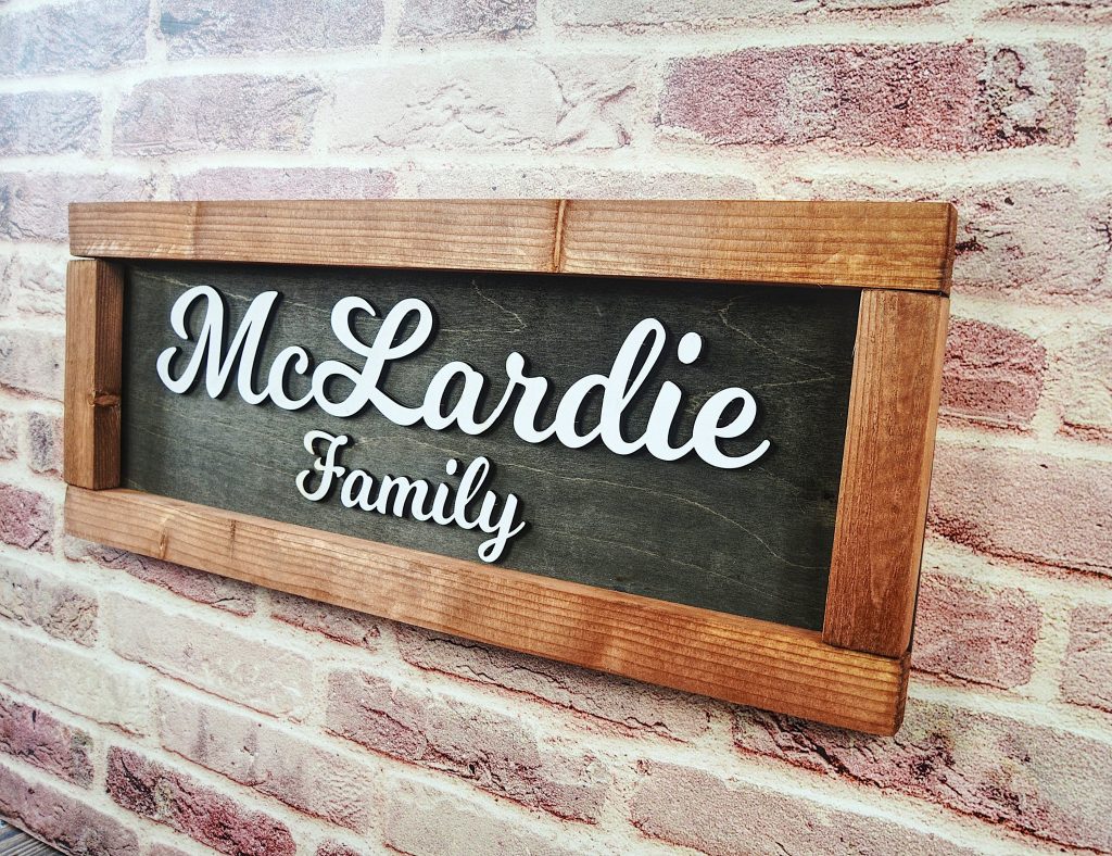 Large Wooden rustic Signs dads man cave - light oak border - Forth ...