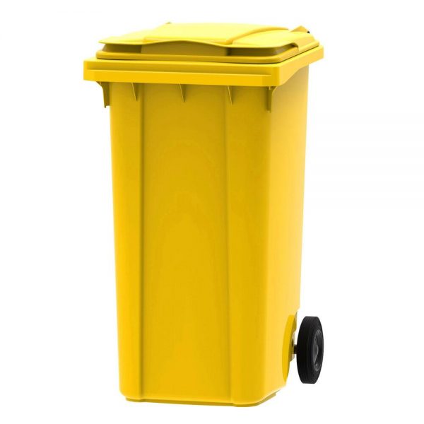 240 Litre Wheelie Bin in Yellow - Fully Customisable Outdoor Bins - UK ...